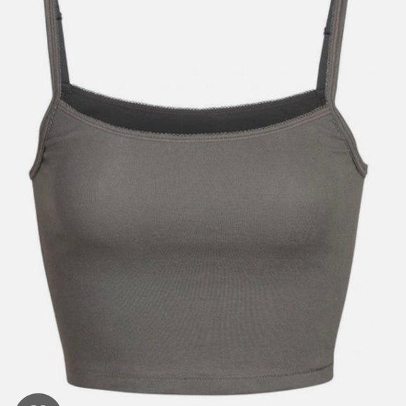 SKIMS | Tops | Nwt Skims Pointelle Logo Cami Slate Small | Poshmark